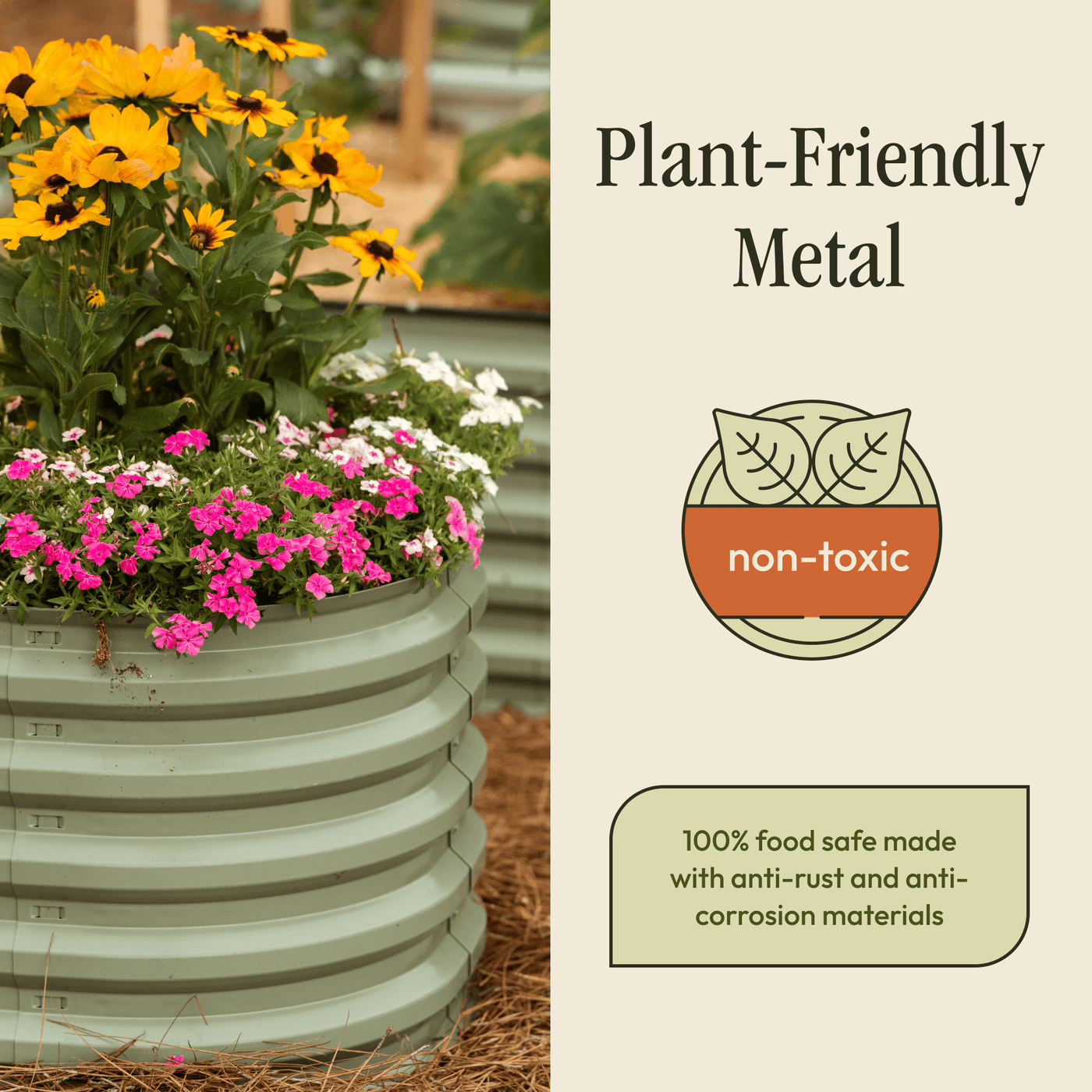 17" Tall 6 In 1 "No Tools Needed" Metal Raised Garden Bed Kit - Gro ...